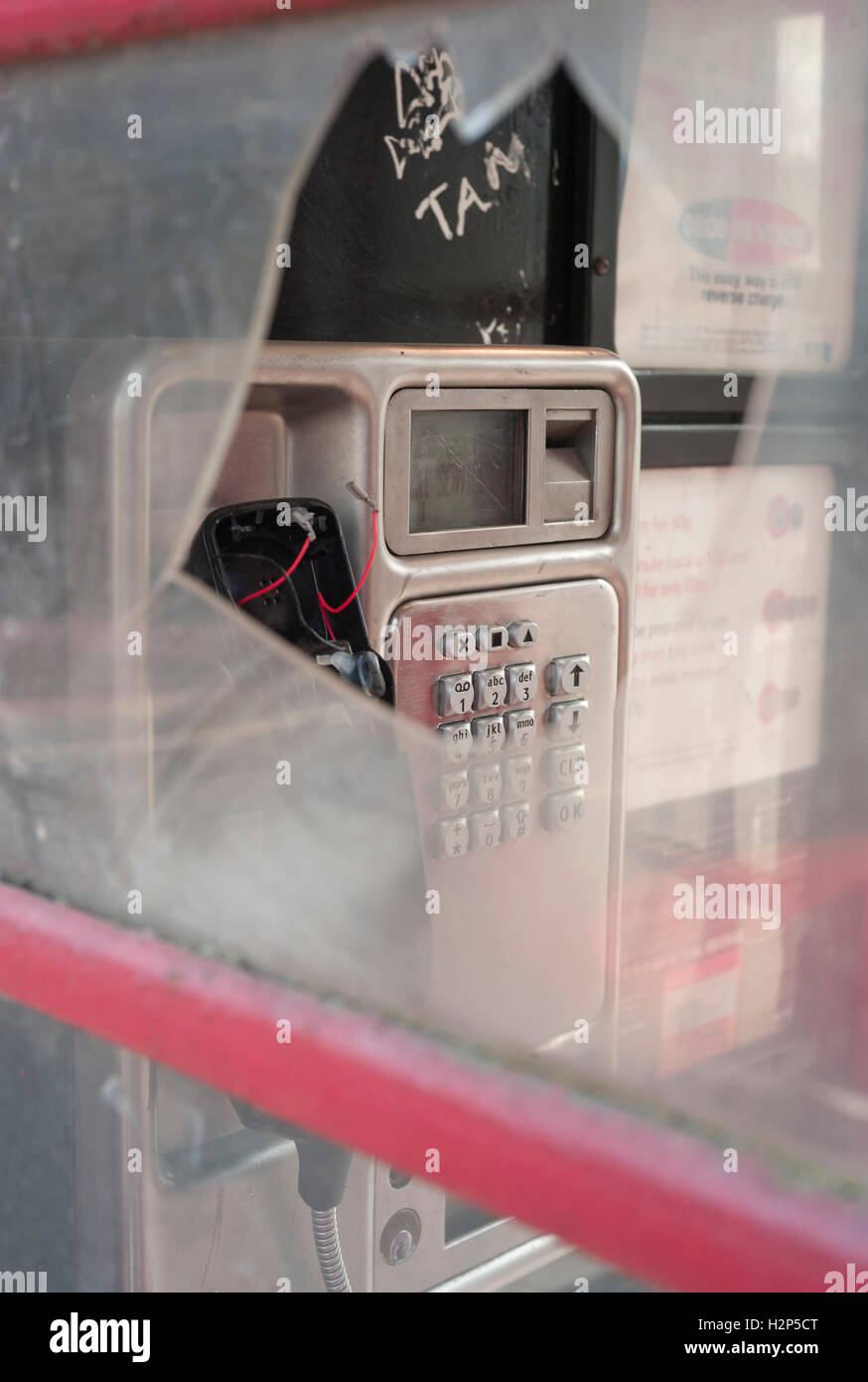 Vandalized phone box hi-res stock photography and images - Alamy