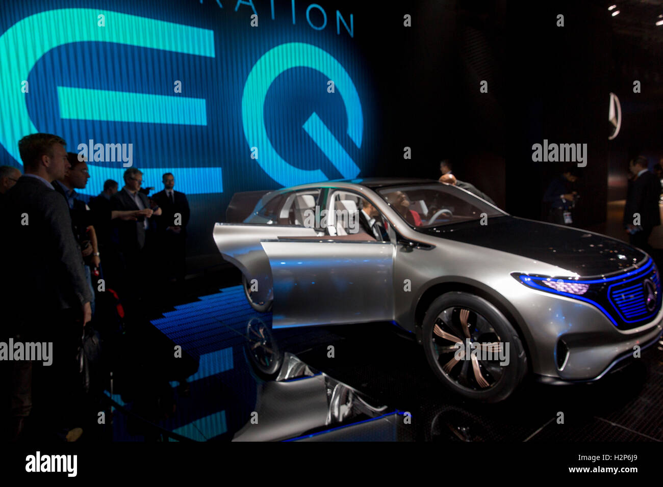 International Paris Motorshow, Mercedes EQ Stock Photo - Alamy