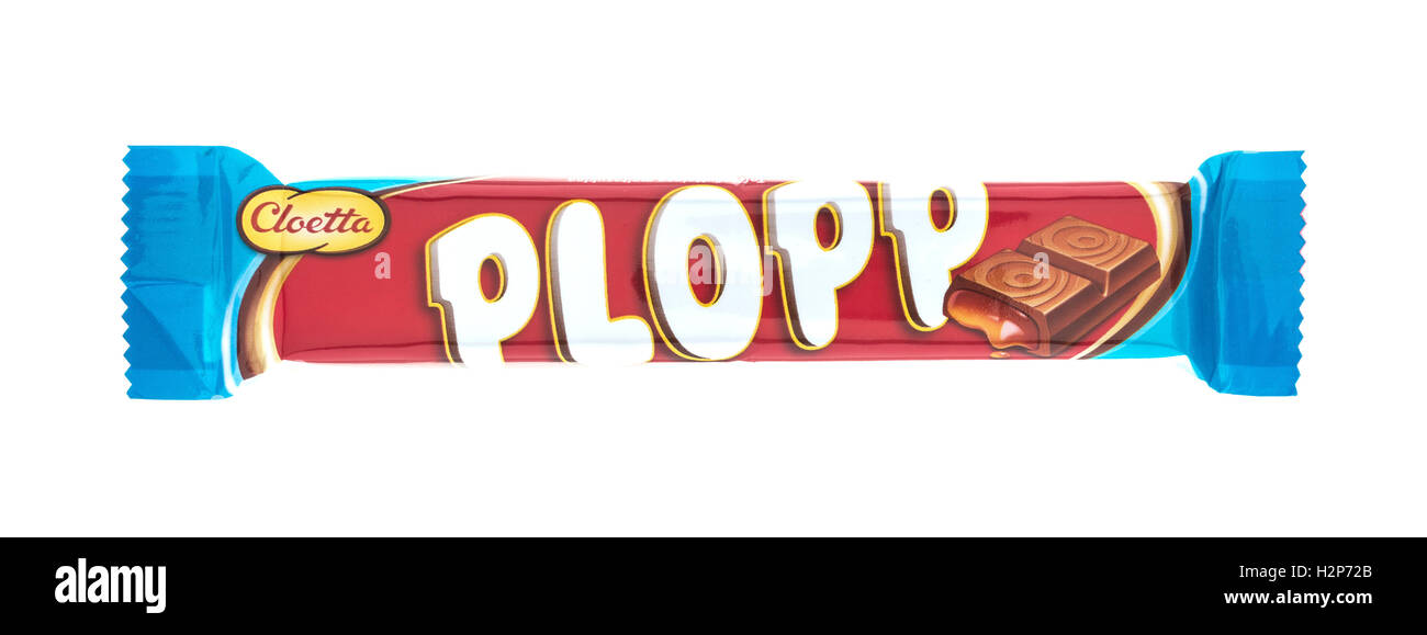 Swedish Plopp Chocolate Bar on a white background Stock Photo - Alamy
