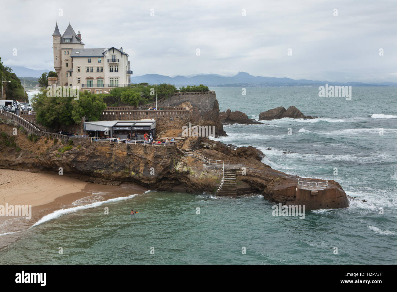 Villa Belza at the Rocher du Cachaous in Biarritz, French Basque ...