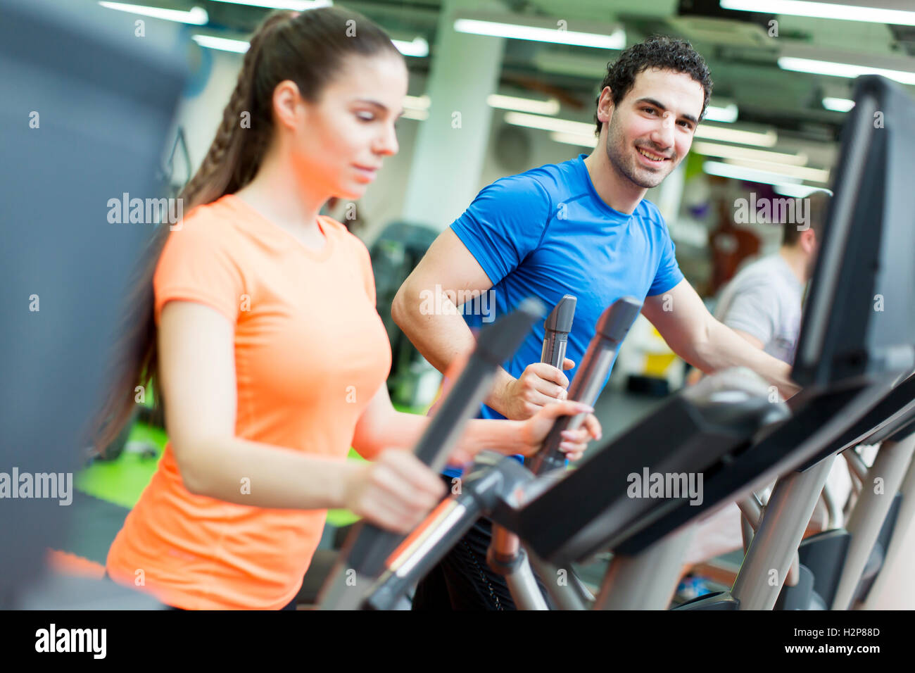 Handsome young guy in gym hi-res stock photography and images - Alamy