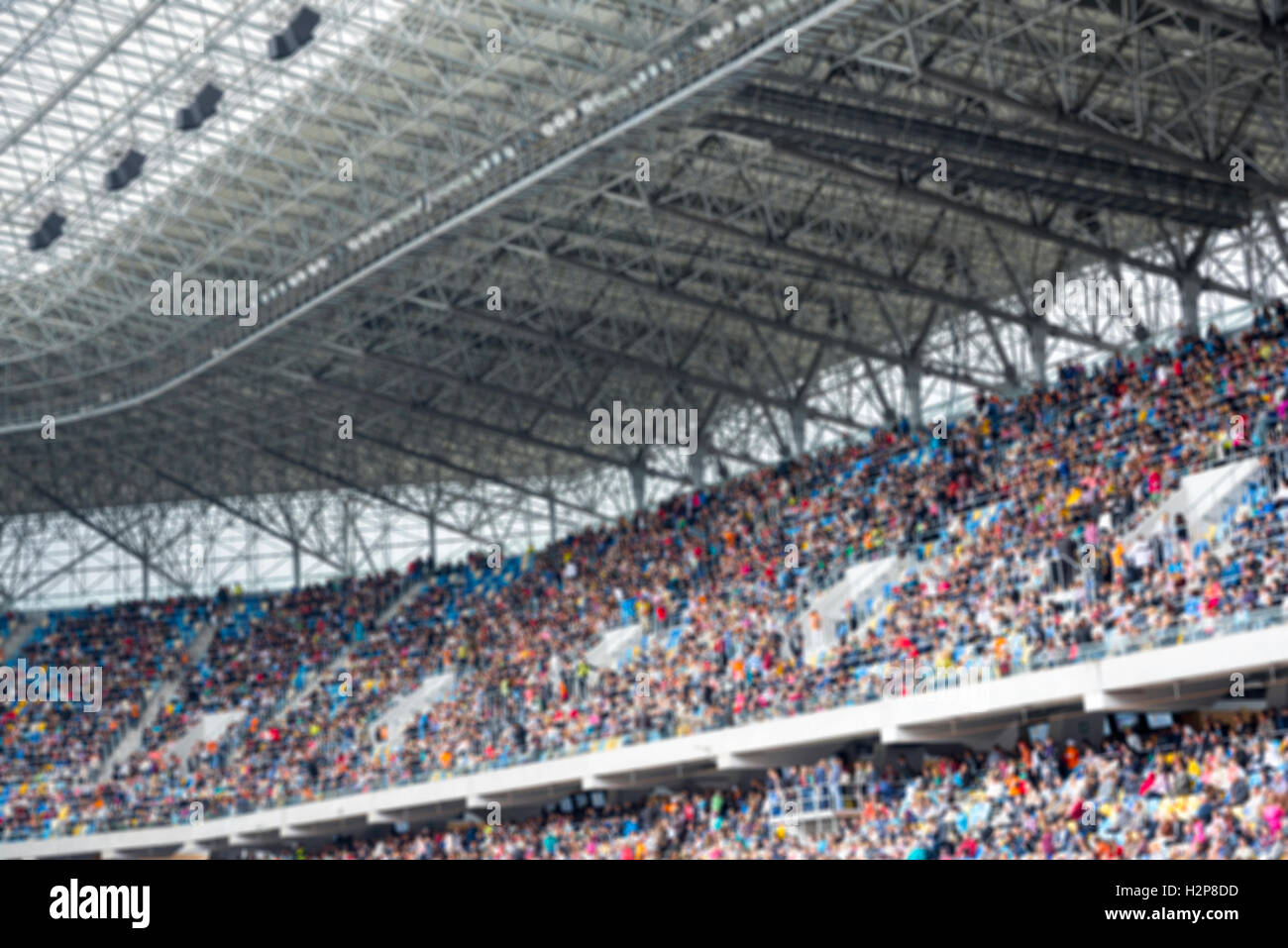 Stands at a sporting event stadium. Blurred focus Stock Photo - Alamy