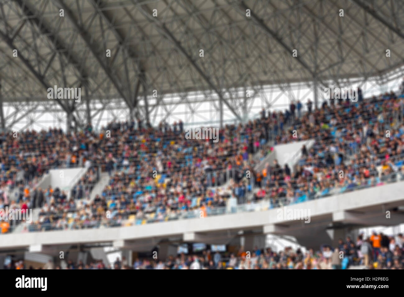 Stands at a sporting event stadium. Blurred focus Stock Photo - Alamy