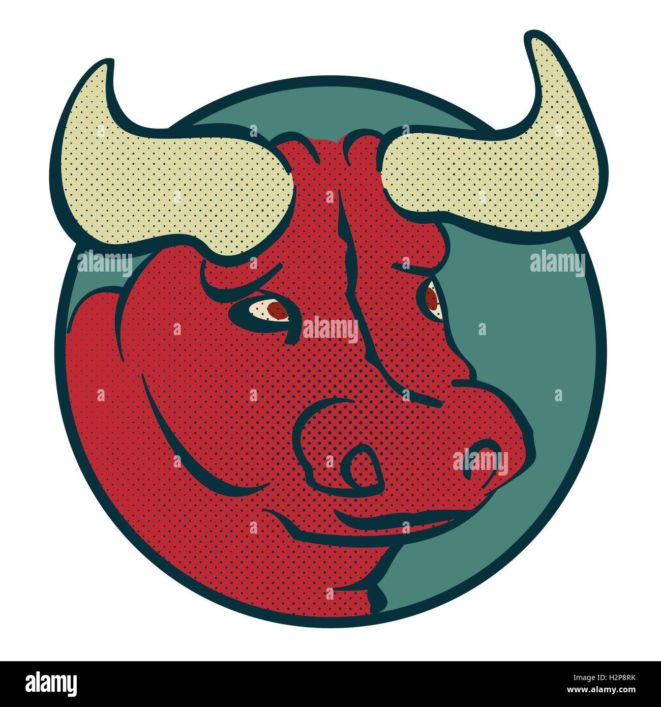 Stylized bull head hi-res stock photography and images - Alamy