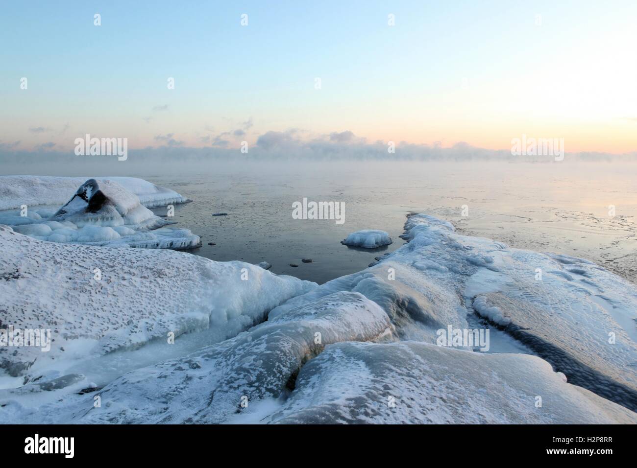 Freezing Baltic Sea Stock Photo - Alamy