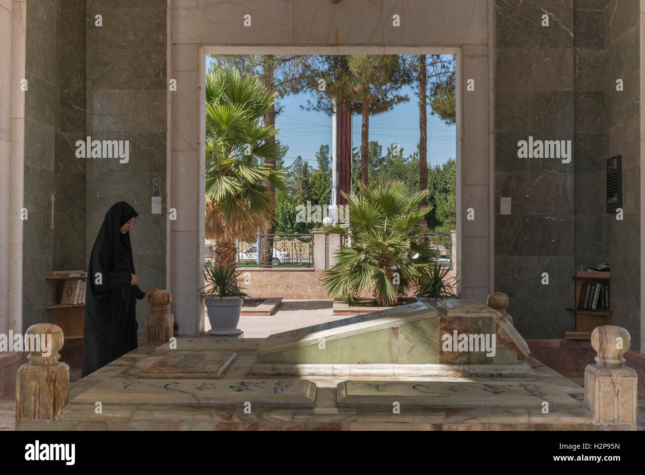 Kerman, Museum Of The Holy Defence, Woman Praying Near Grave Stock ...