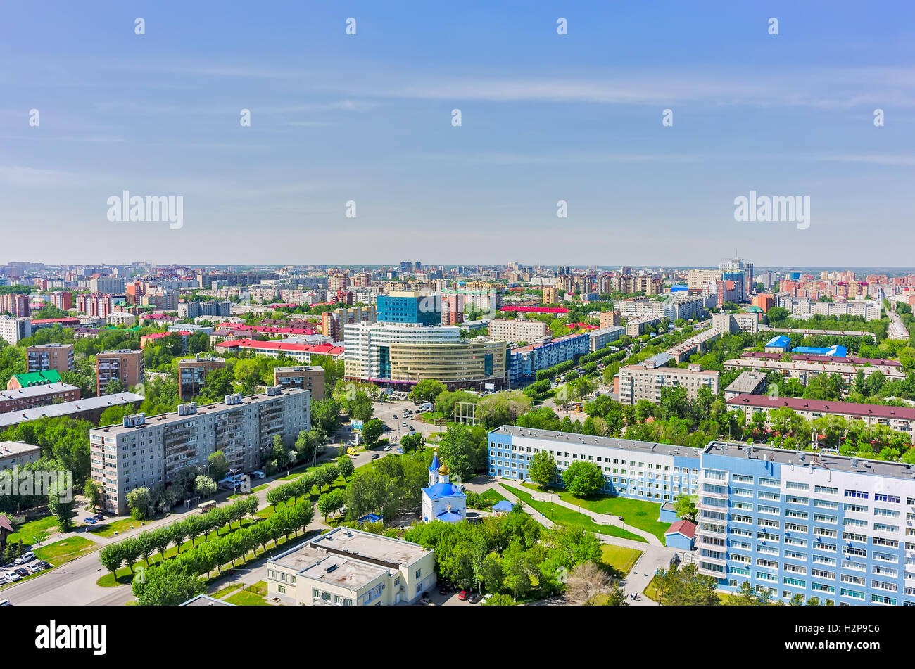 Aerial view on hospital and university. Tyumen Stock Photo - Alamy