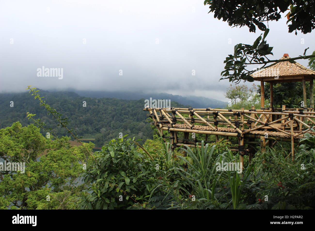 A beautify lookout to the lake in Bali Indonesia Stock Photo - Alamy