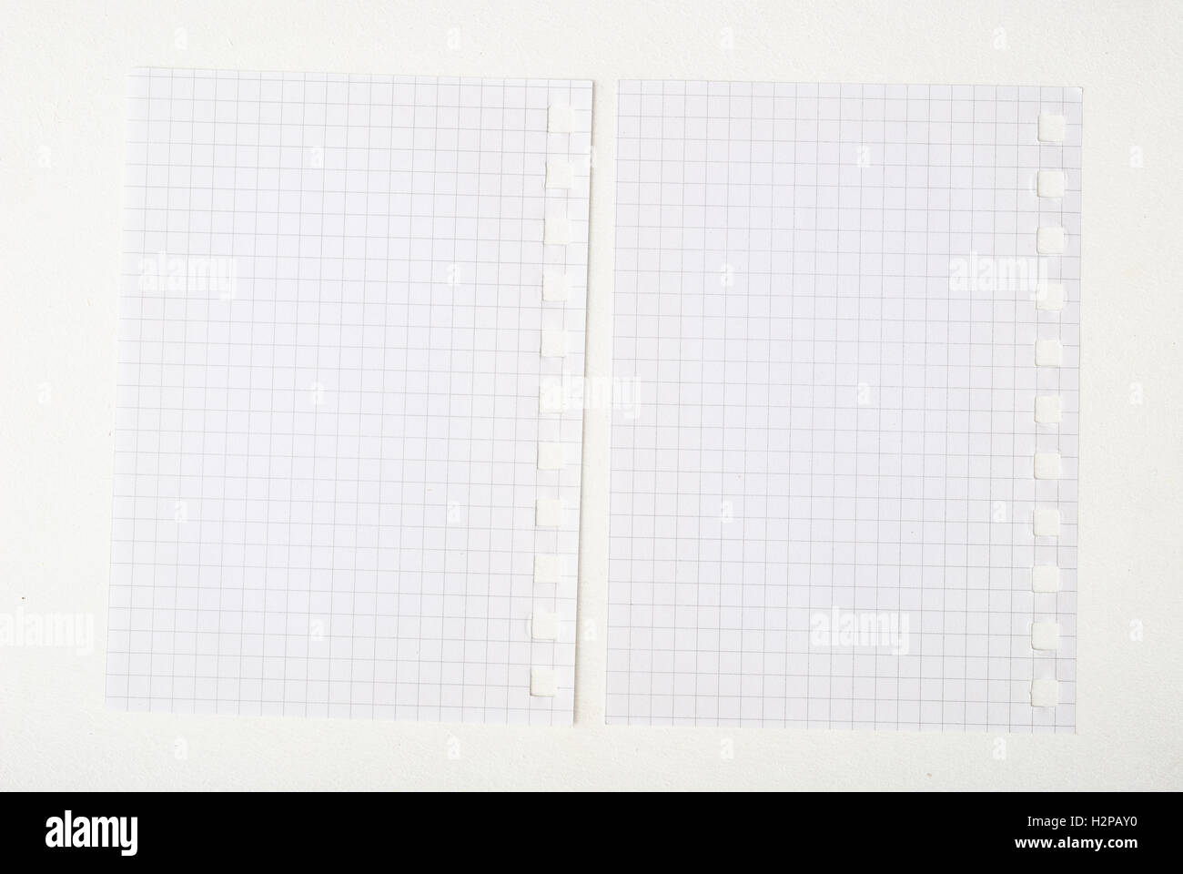 page ripped off from the notebook Stock Photo - Alamy