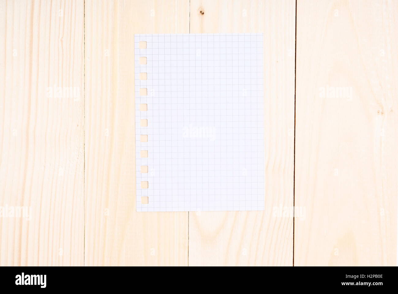 page ripped off from the notebook Stock Photo - Alamy