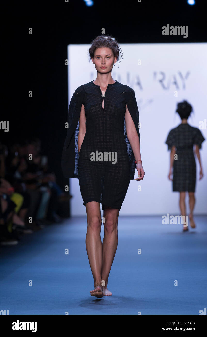 New York, NY USA - September 14, 2016: Model walks runway for ...