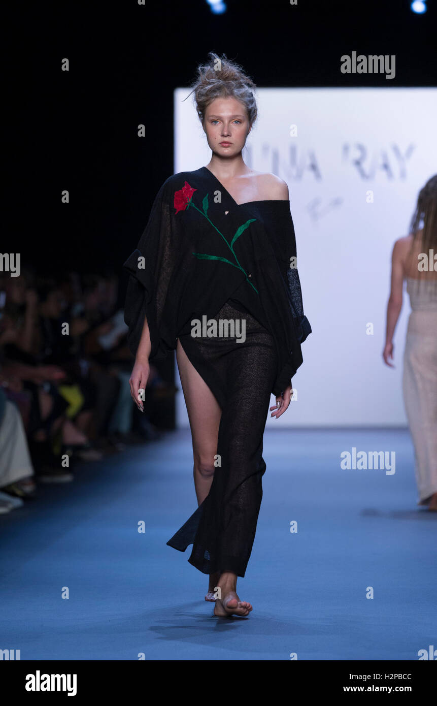 New York, NY USA - September 14, 2016: Model walks runway for ...