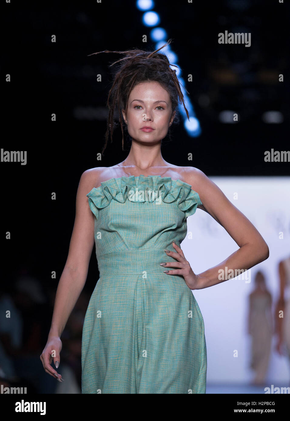 New York, NY USA - September 14, 2016: Model walks runway for ...