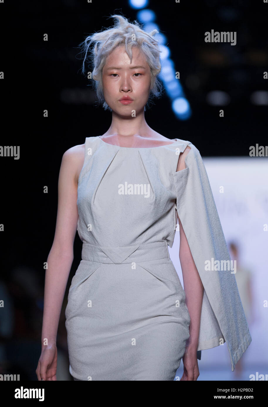 New York, NY USA - September 14, 2016: Model walks runway for ...