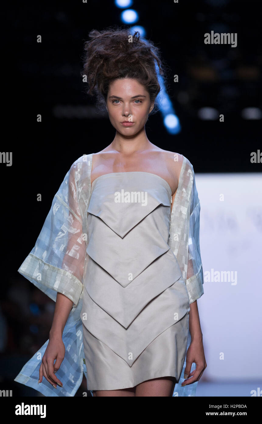 New York, NY USA - September 14, 2016: Model walks runway for ...