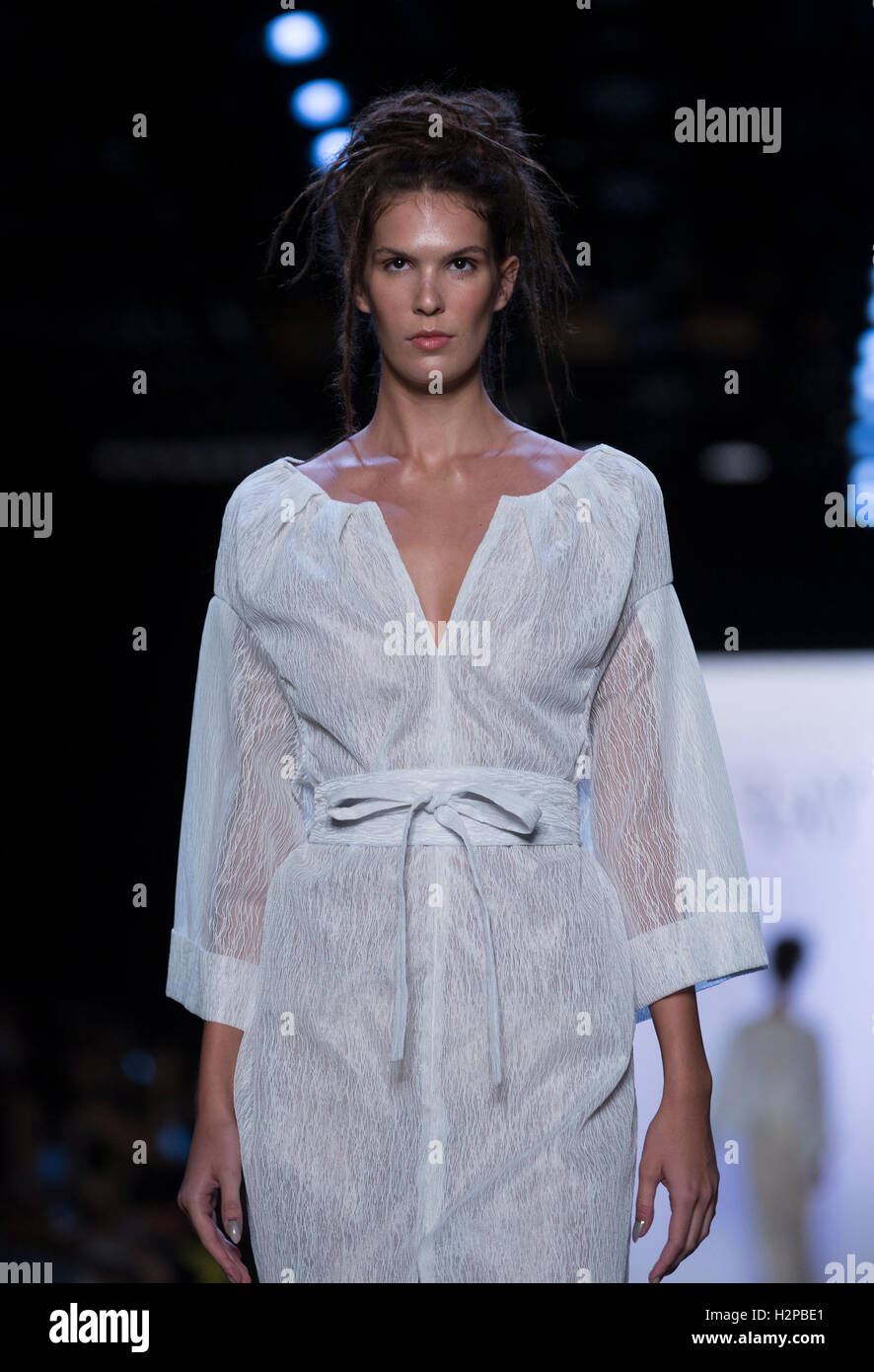 New York, NY USA - September 14, 2016: Model walks runway for ...
