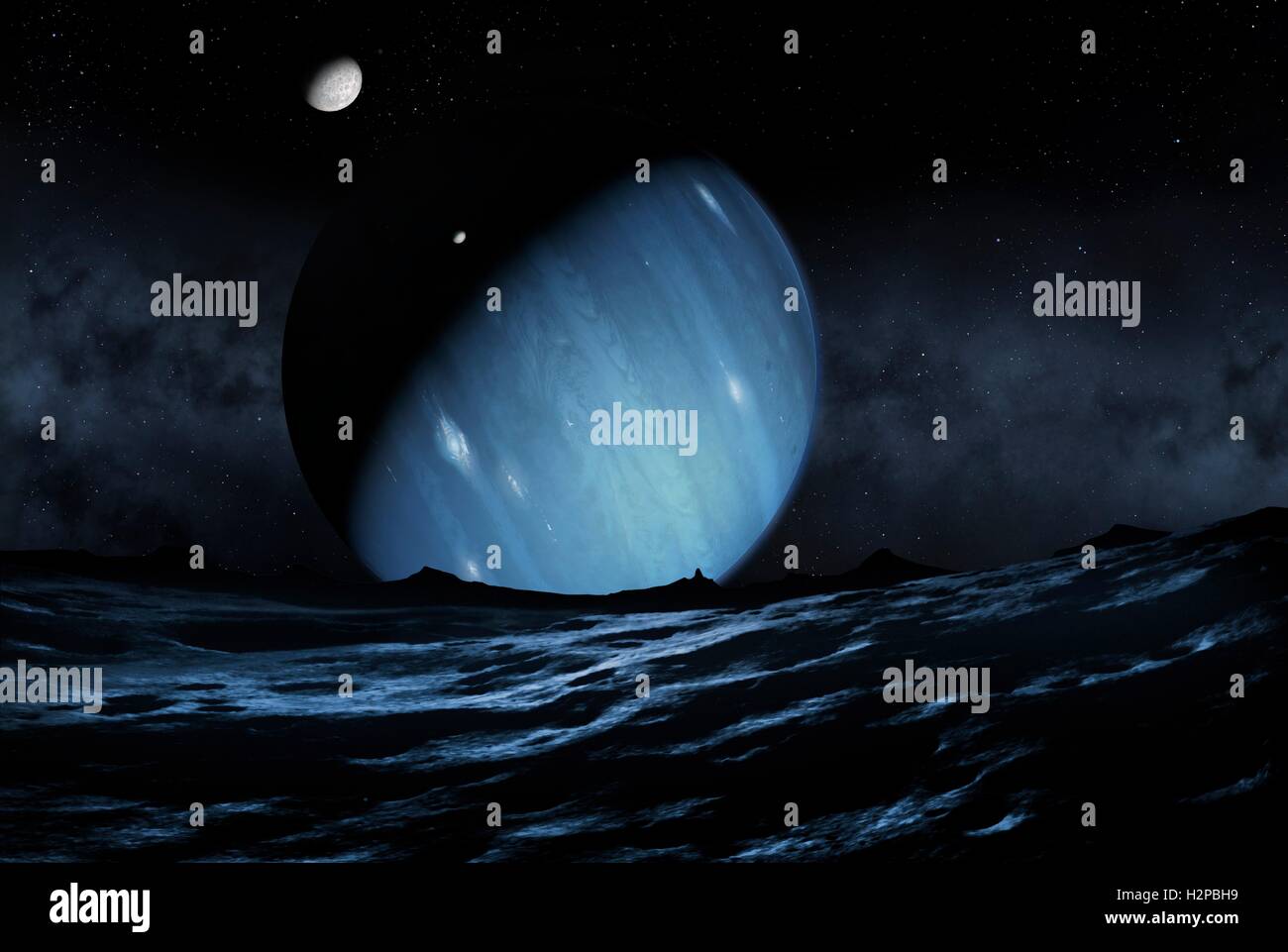 Hypothesised ninth planet, illustration. Planet Nine is a hypothesized ...