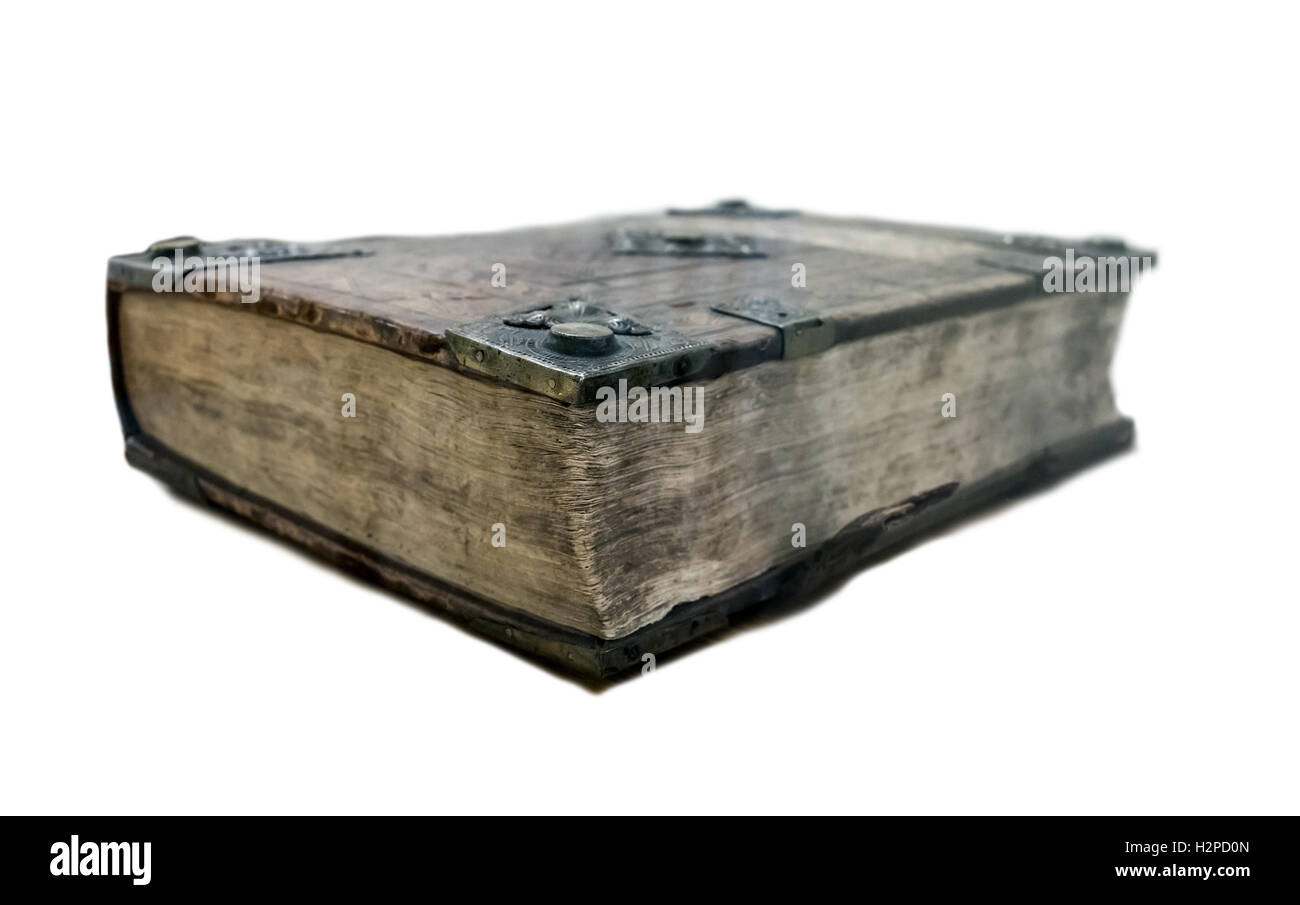 Vintage book cover with beautiful decoration. The old history book in a ...