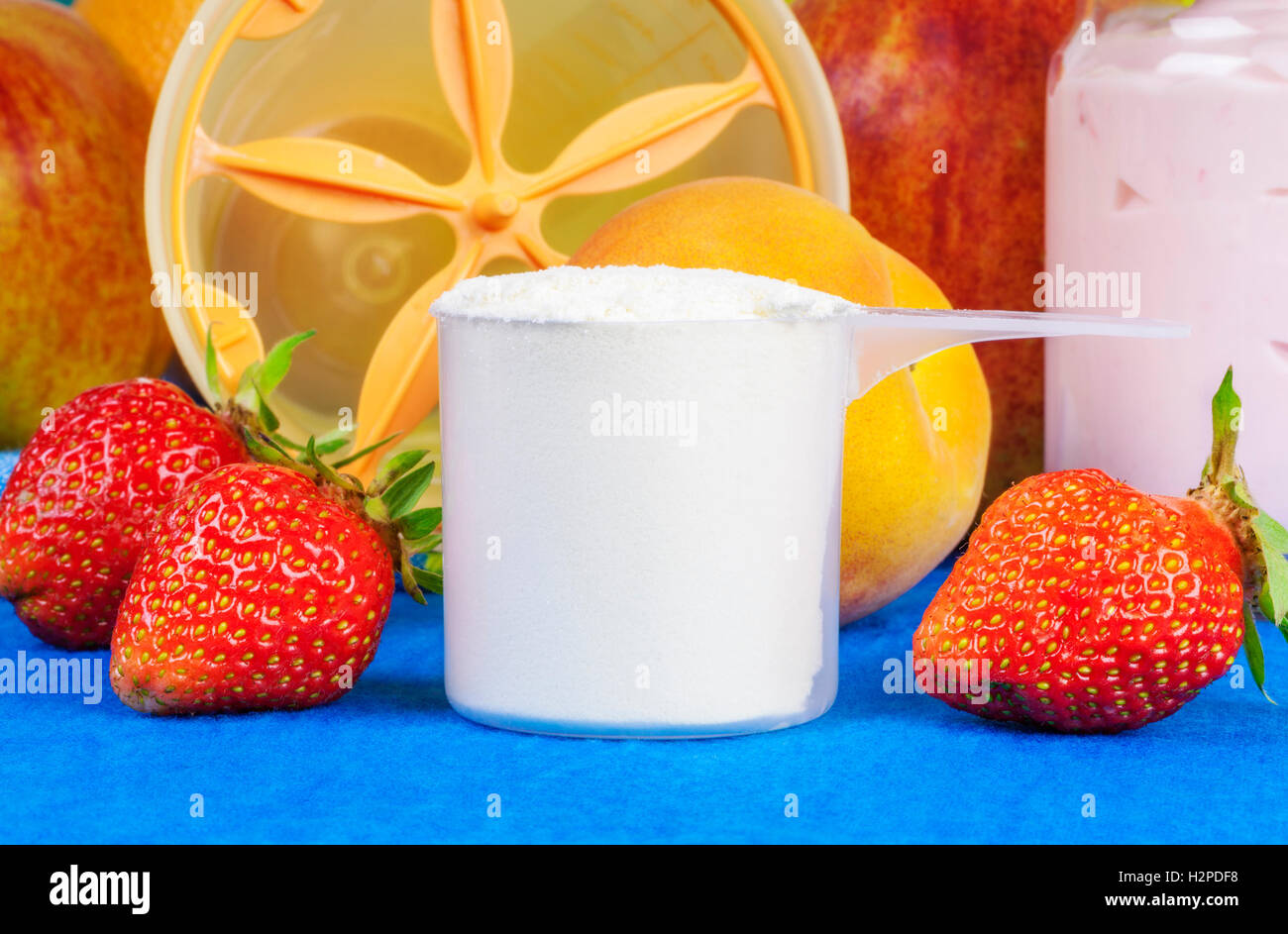 Plastic bottle cup protein hi-res stock photography and images - Alamy