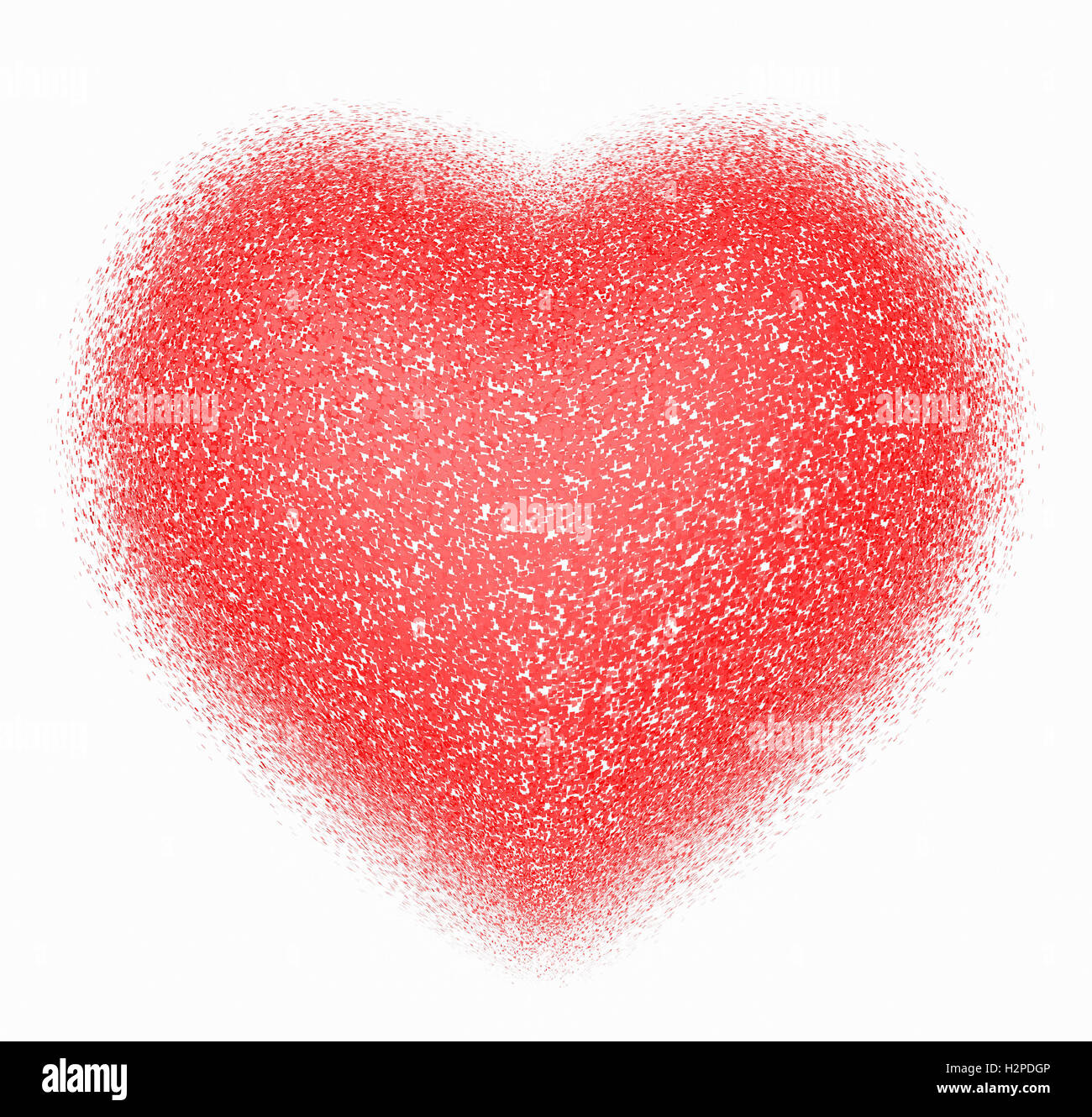 Abstract Red Heart on white background Stock Photo - Alamy