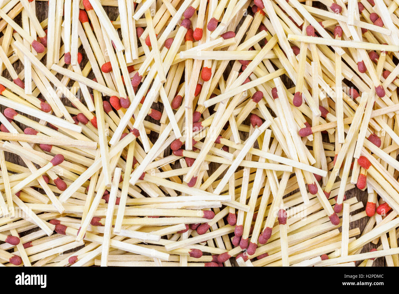 Pile of matches in two colors Stock Photo - Alamy