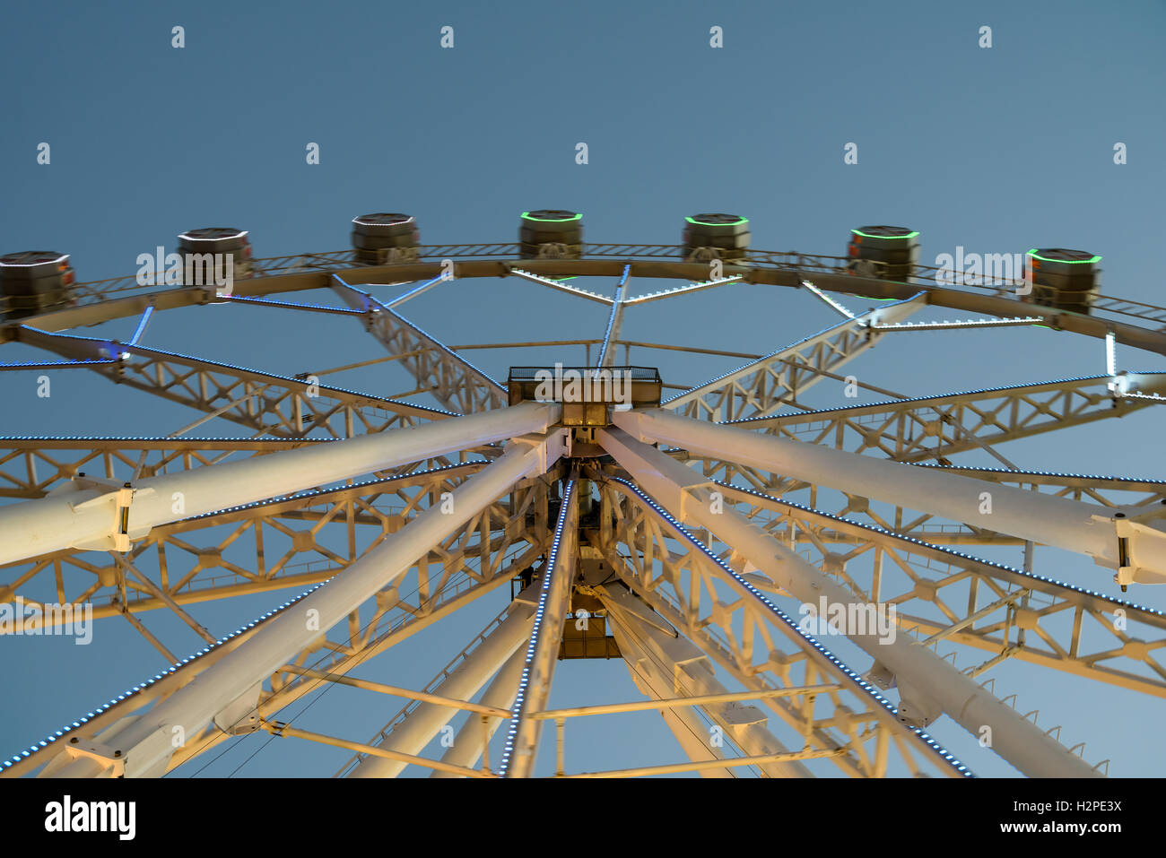 Giant Ferris Wheel In Fun Park On Night Sky Stock Photo - Alamy