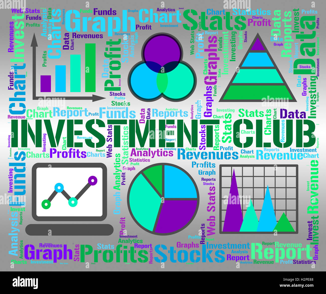 Investment Club Representing Business Graph And Diagram Stock Photo - Alamy