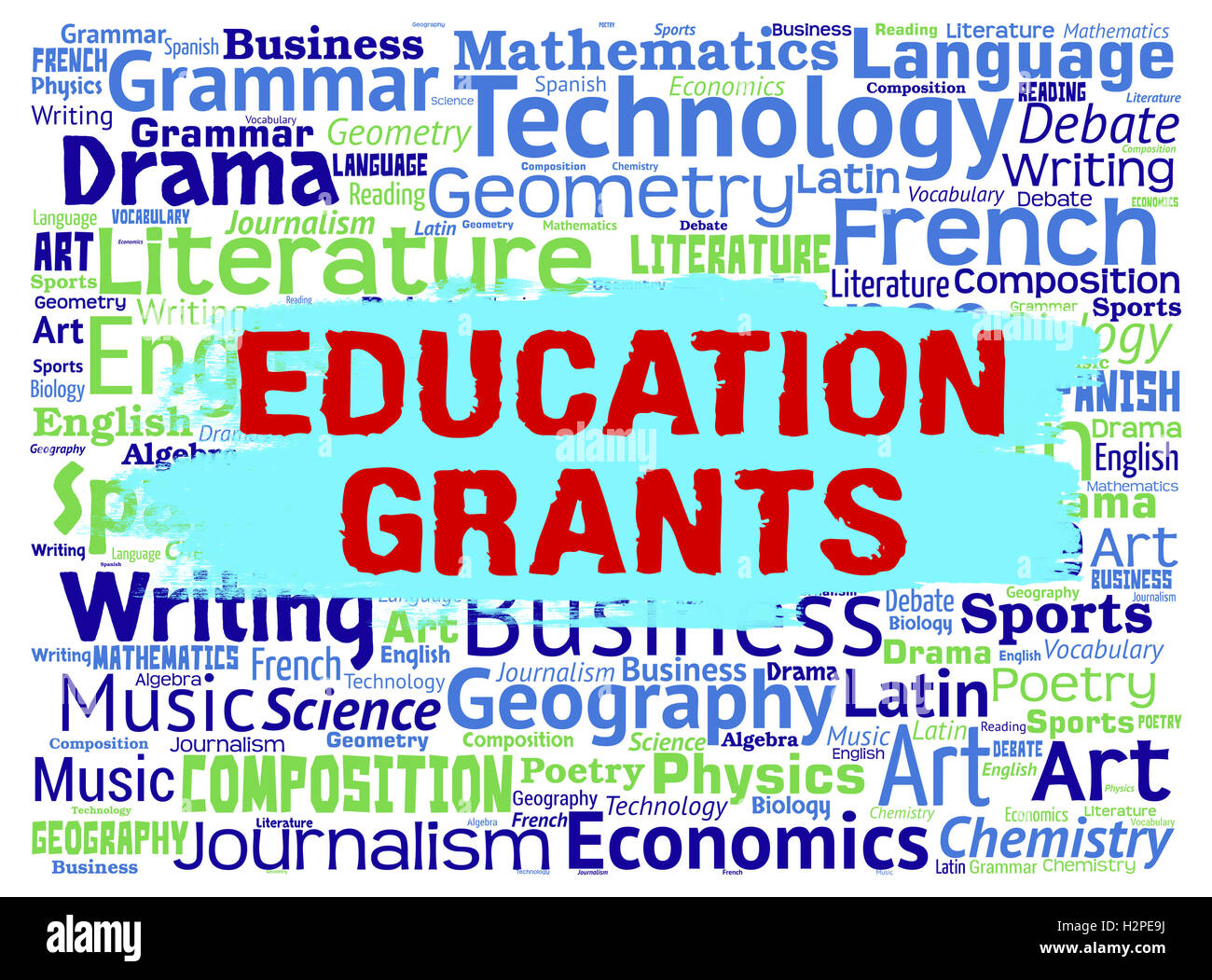 Education Grants Indicating Support Learning And School Stock Photo - Alamy