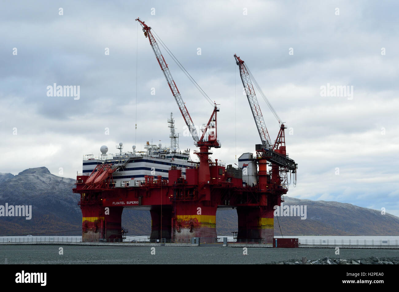 TROMSOE, NORWAY – SEPTEMBER 24, 2016: The offshore floating hotel ...