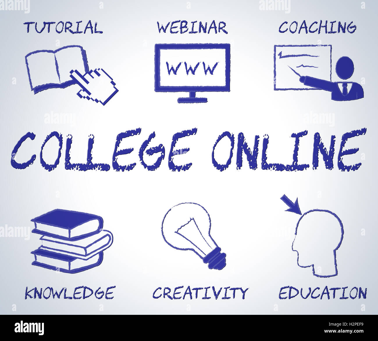 College Online Showing Learn Universities And Internet Stock Photo - Alamy