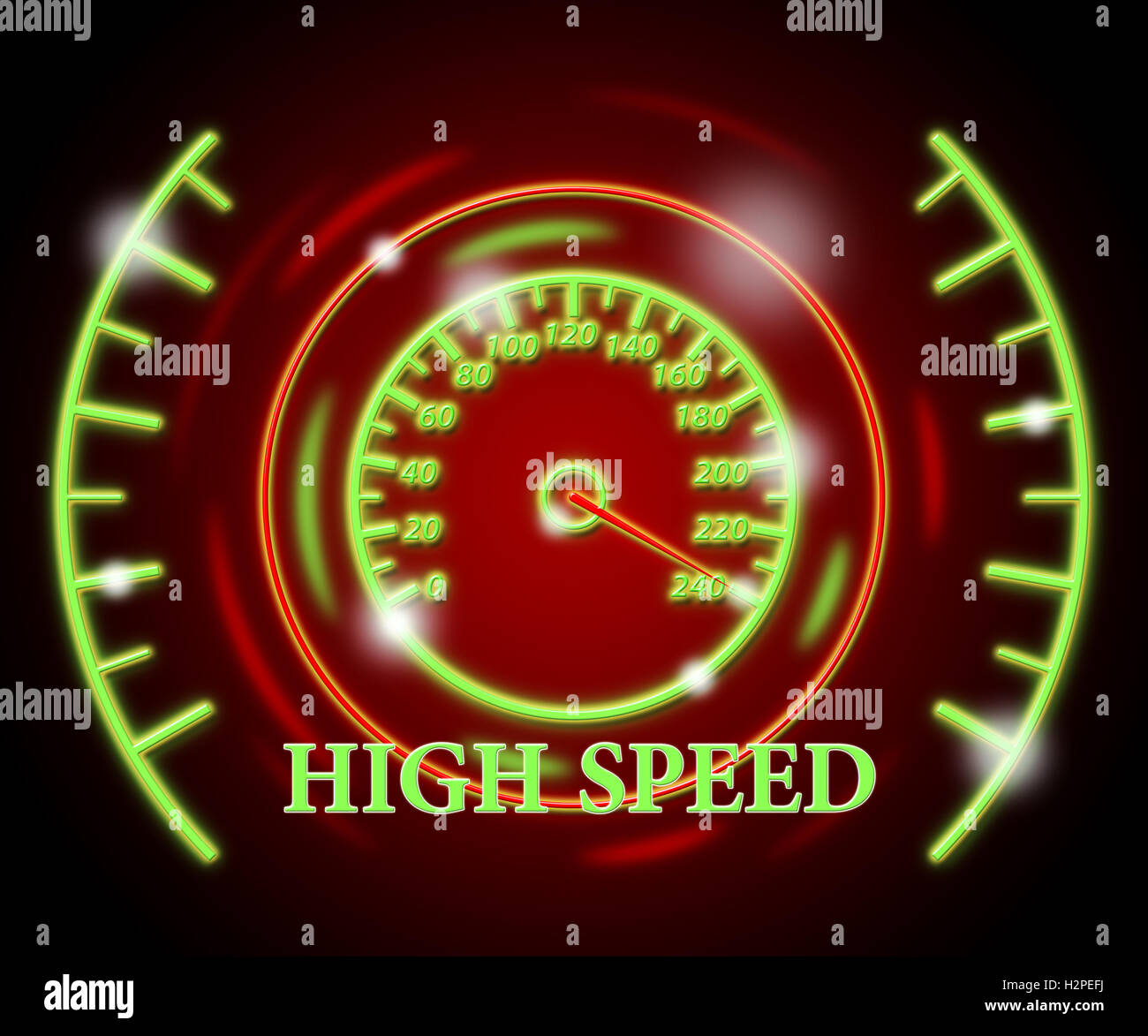 High Speed Showing Gauge Fast And Quickly Stock Photo - Alamy