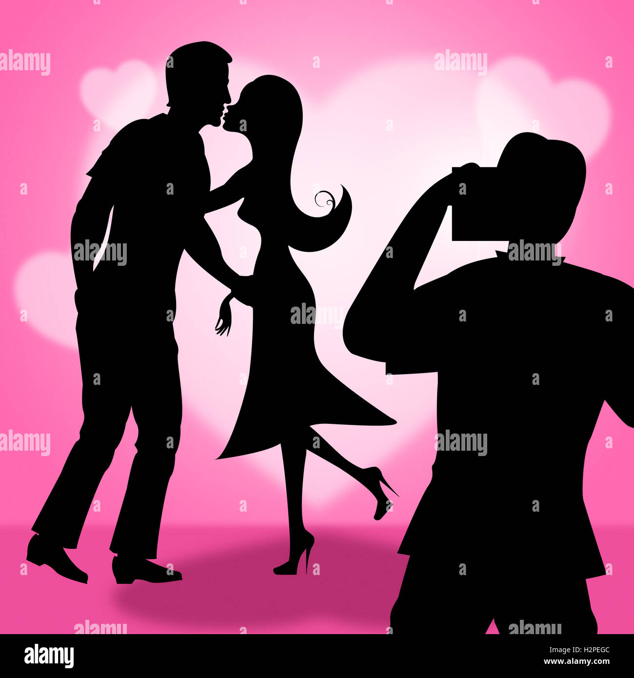 Couple Photographer Showing Boyfriend Compassion And Pictures Stock ...