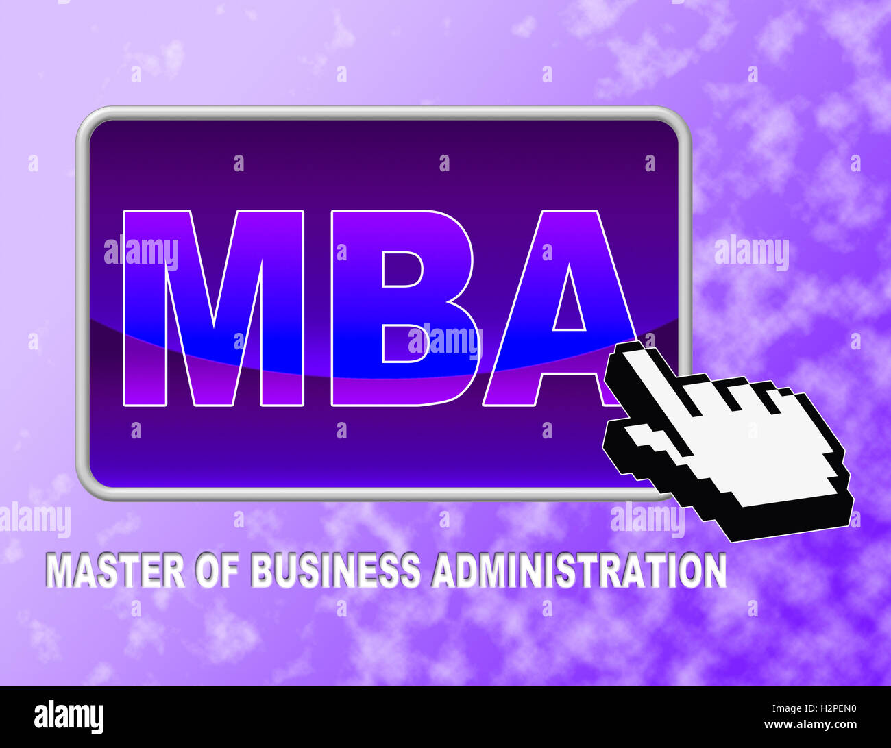 Mba Button Meaning Master Of Business Administration Stock Photo - Alamy