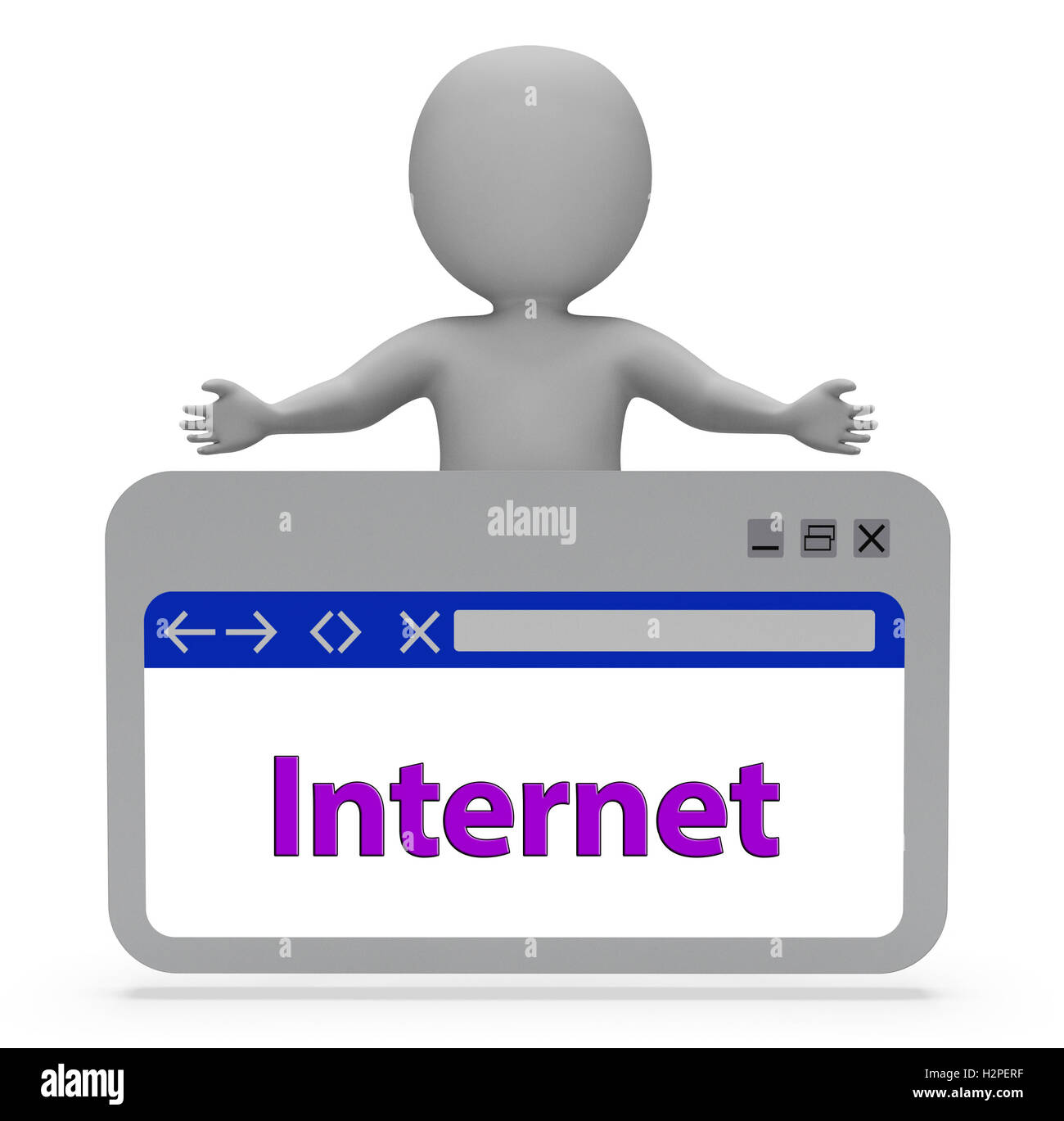 Internet Webpage Representing Browsing Searching 3d Rendering Stock ...