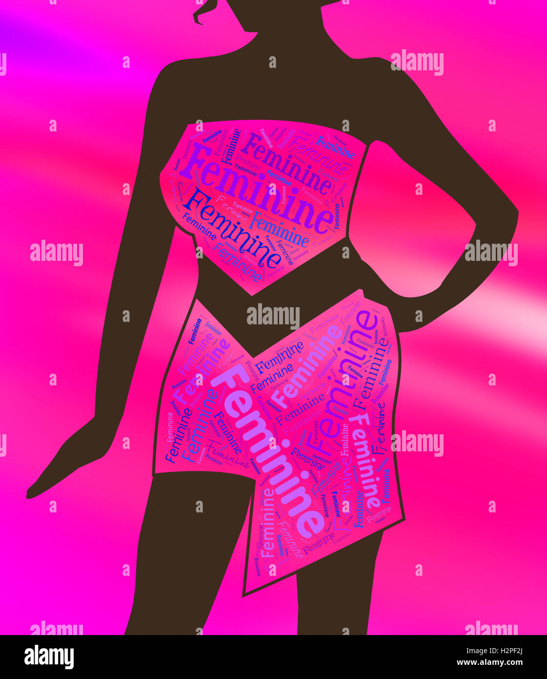 Feminine Lady Indicating Gown Style And Ladylike Stock Photo - Alamy