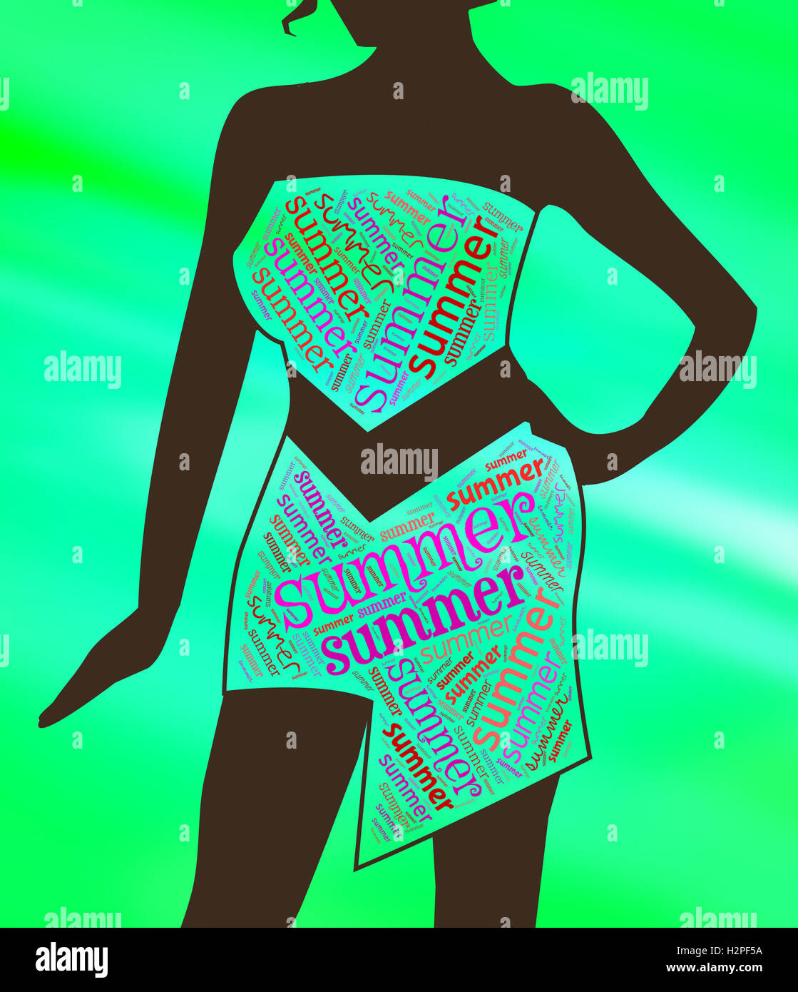 Summer Dress Indicating Woman Season And Warmth Stock Photo - Alamy