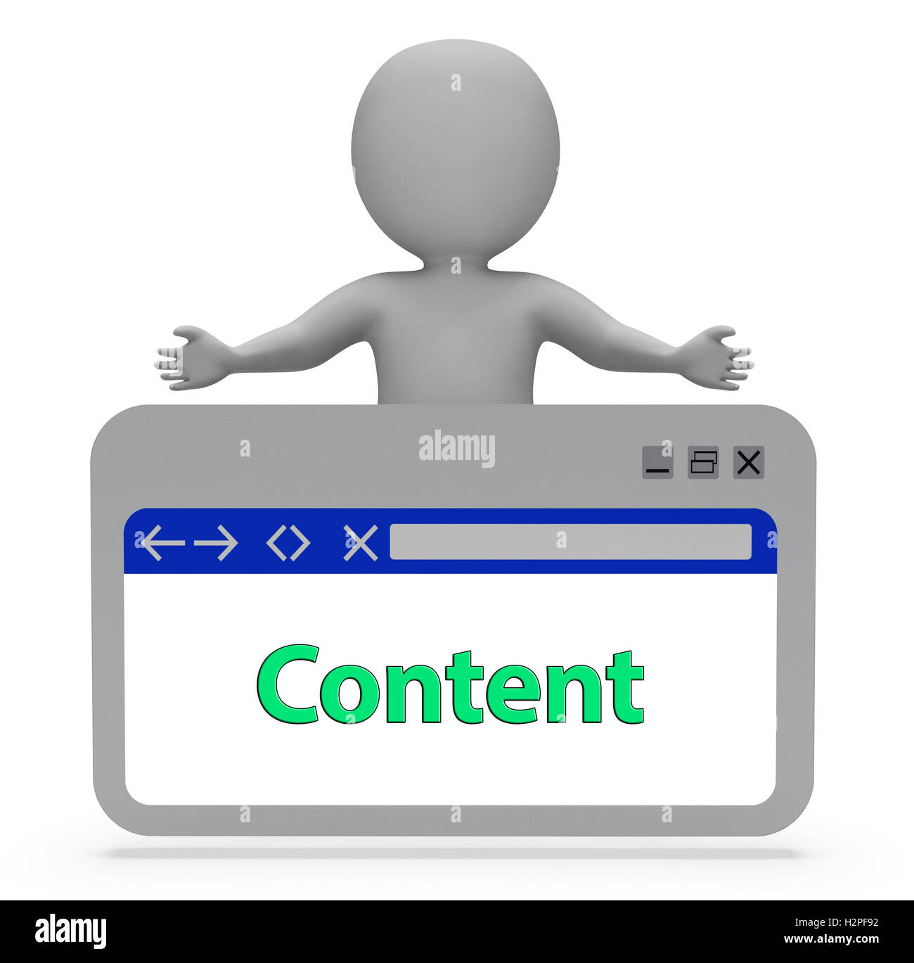 Content Webpage Meaning Browsing Online 3d Rendering Stock Photo - Alamy
