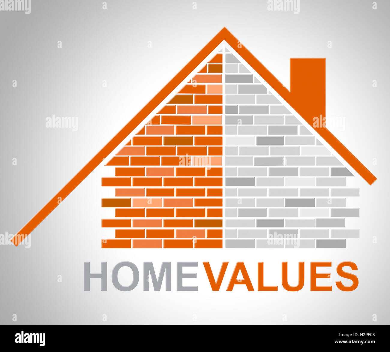 Home Values Indicating Selling Price And Cost Stock Photo - Alamy