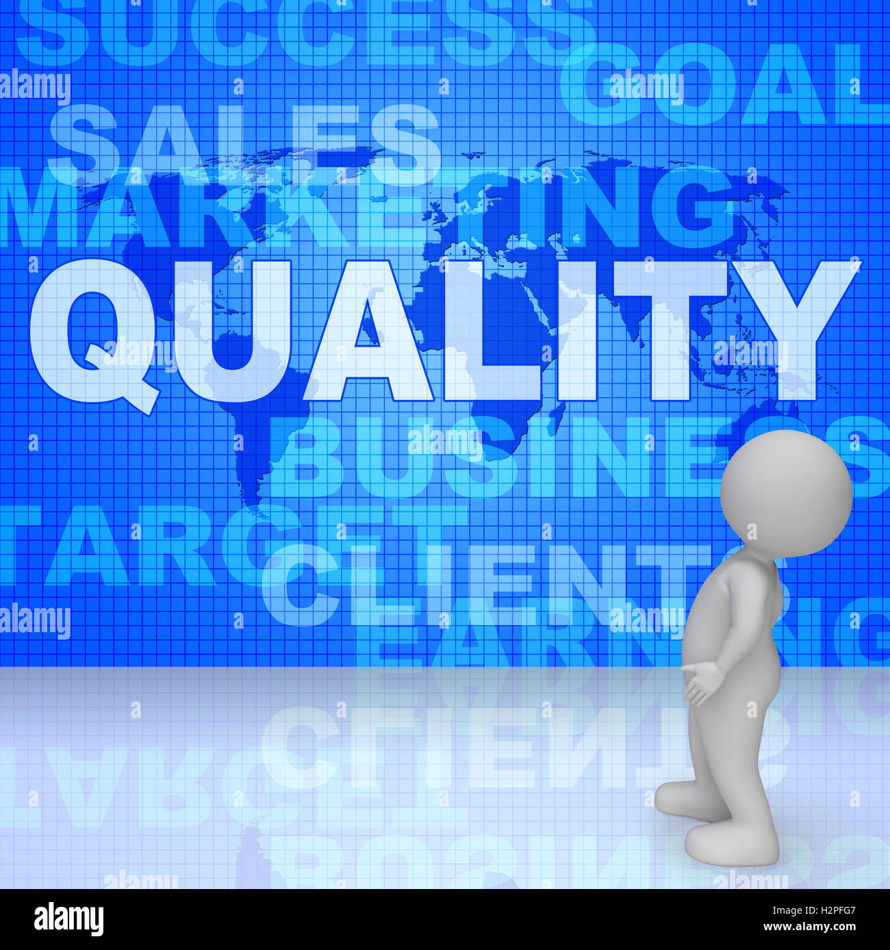 Quality Words Representing Perfect Certified 3d Rendering Stock Photo ...