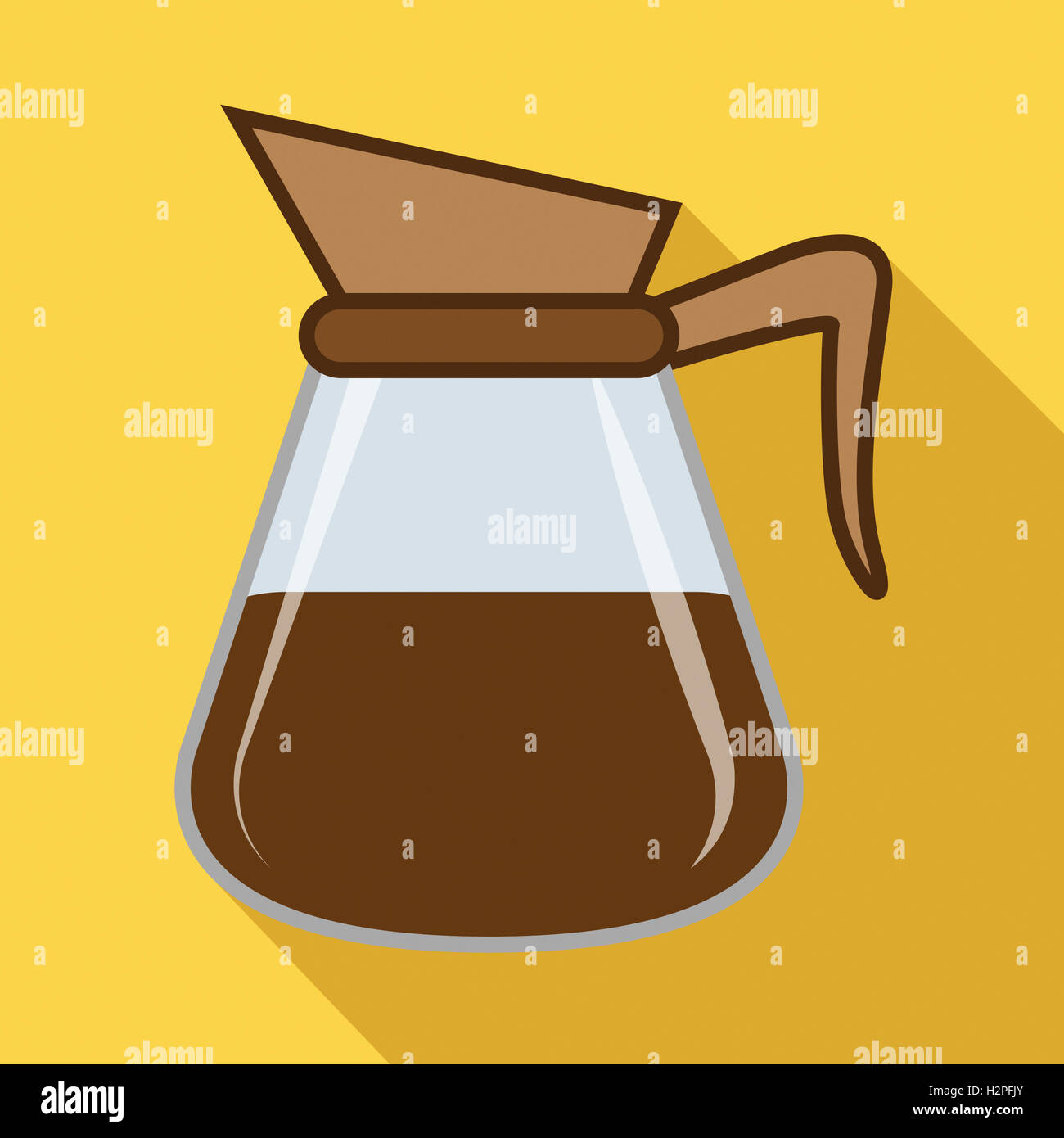 Brewed Coffee Icon Representing Drinks Restaurant And Cafeteria Stock ...