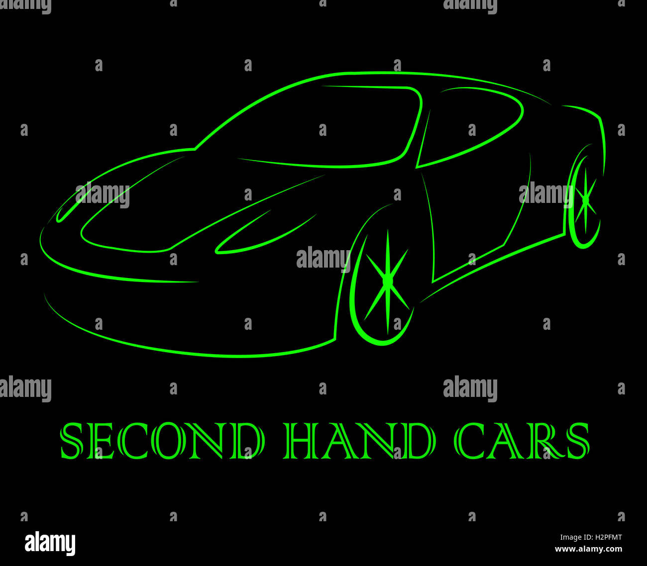 Second Hand Cars Indicating Vehicles Drive And Second-Hand Stock Photo ...