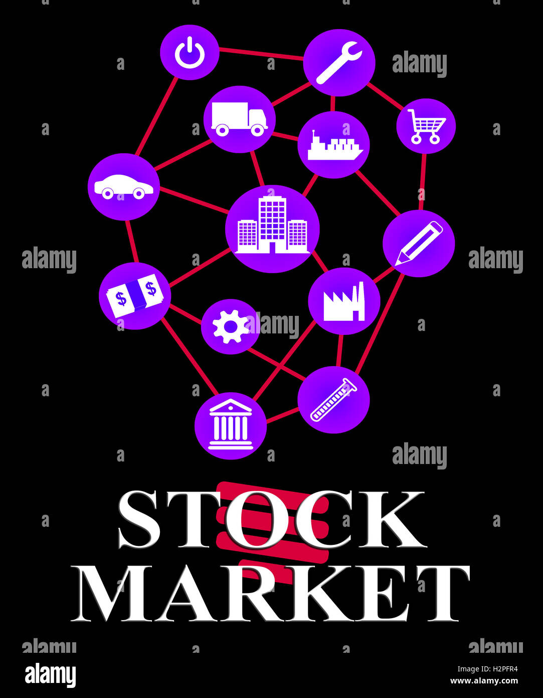 Stock Market Representing Investor Sell And Investments Stock Photo - Alamy
