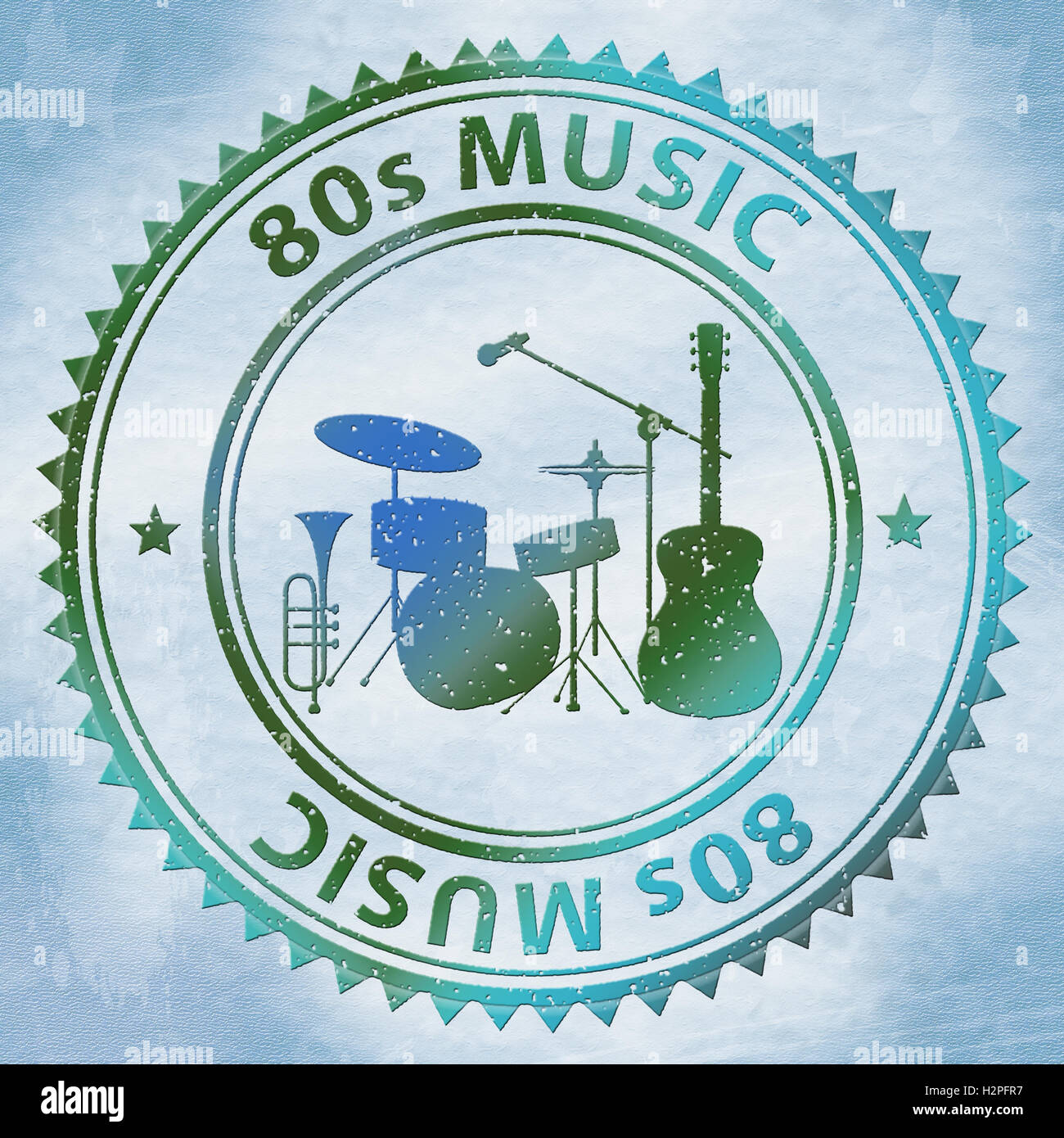 Eighties Music Indicating Sound Track And Songs Stock Photo - Alamy