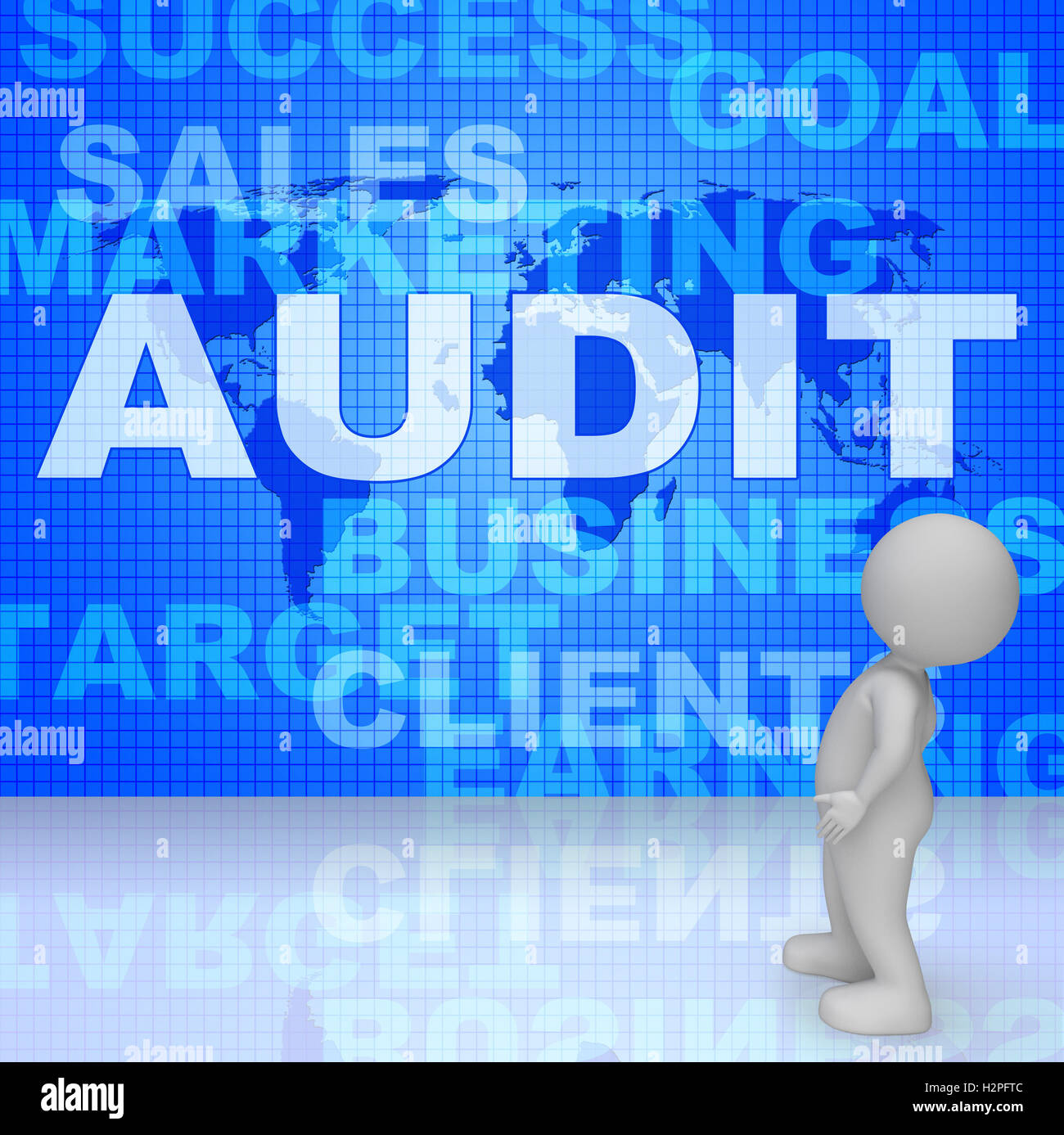 Audit Words Showing Auditing Auditor 3d Rendering Stock Photo - Alamy