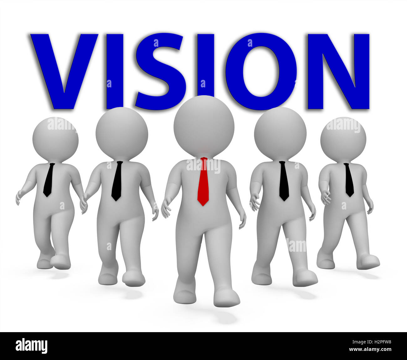 Vision Businessmen Showing Company Visions 3d Rendering Stock Photo - Alamy
