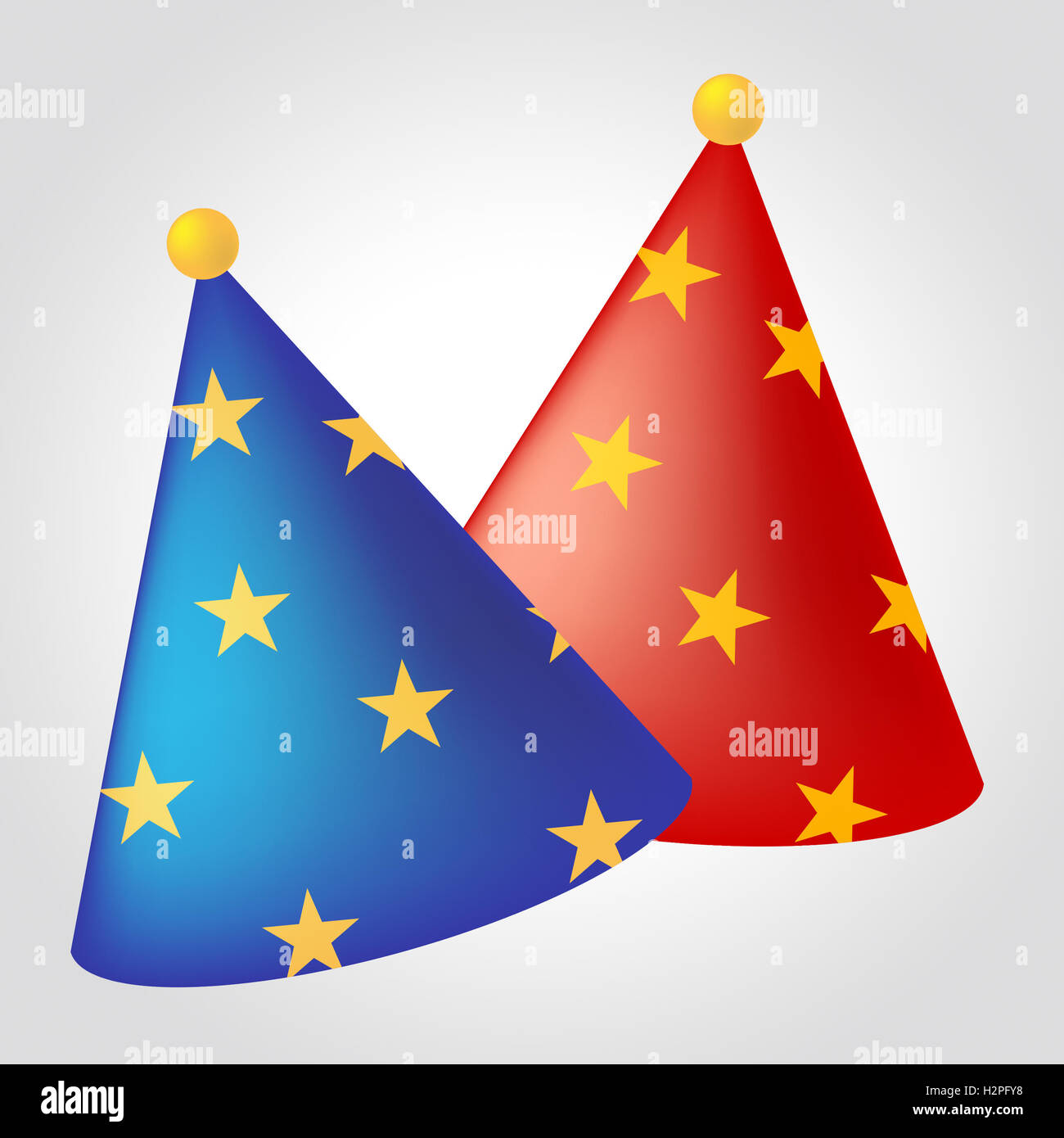 Party Hats Indicating Celebrations Holiday And Festive Stock Photo - Alamy