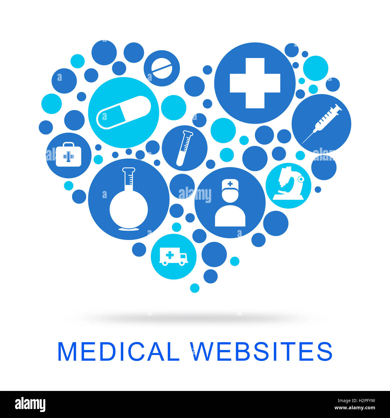 Medical Websites Indicating Health Www And Internet Stock Photo - Alamy