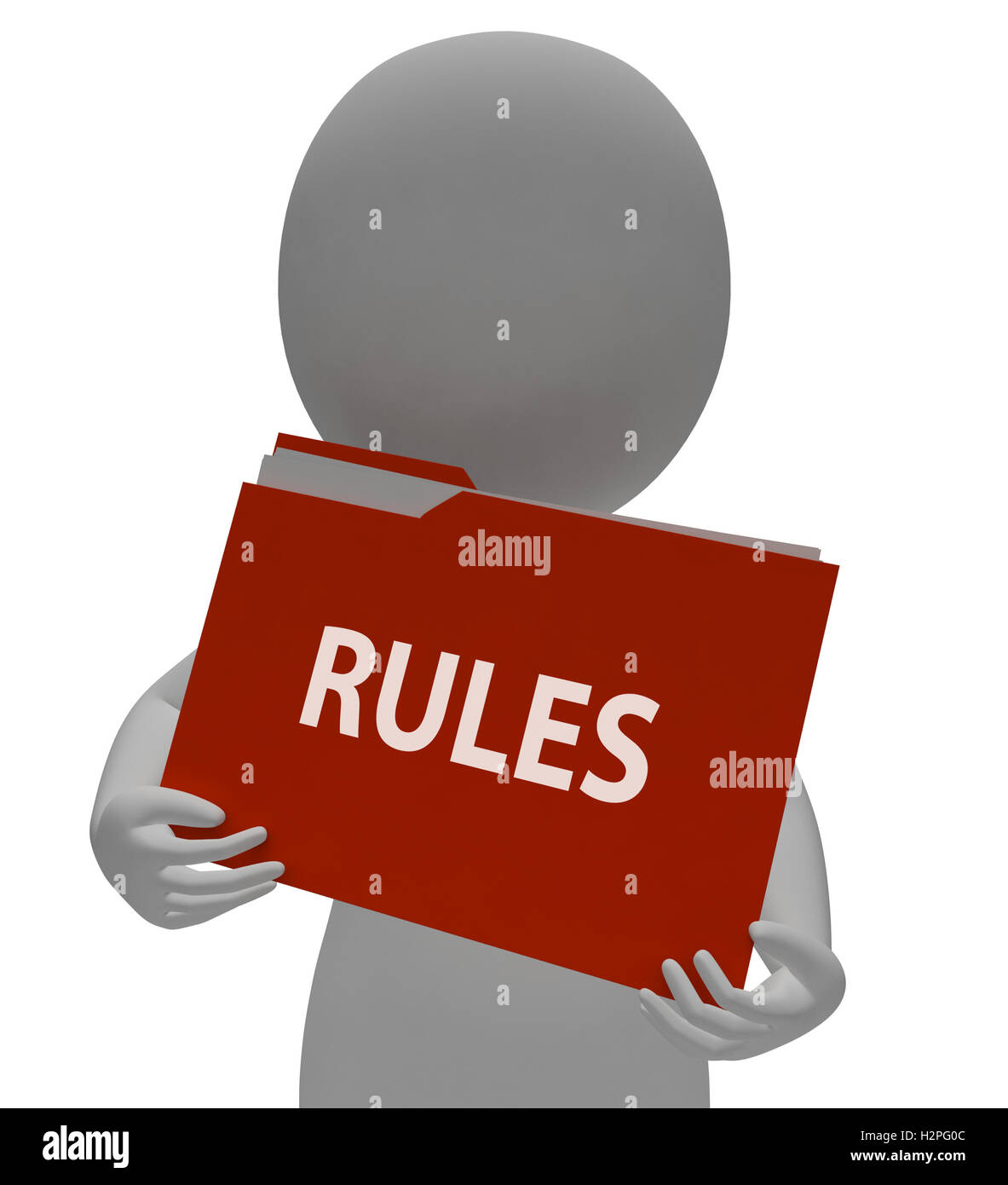 Rules Folder Indicating Arranging Regulated 3d Rendering Stock Photo ...