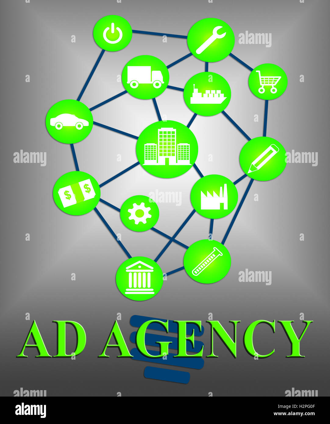 Ad Agency Indicating Thinking Inventions And Innovation Stock Photo - Alamy