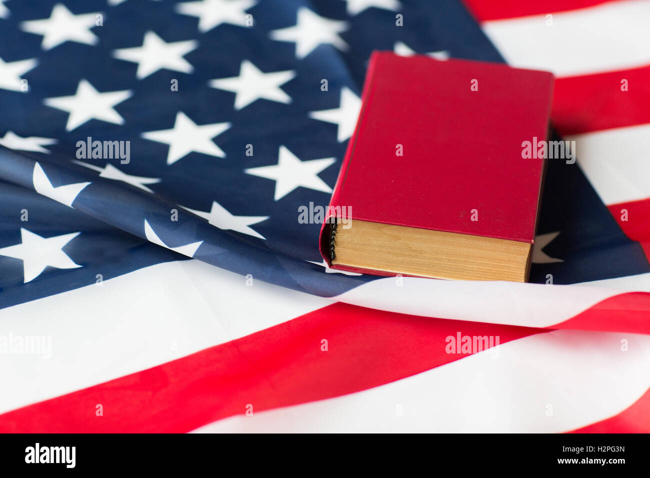 close up of american flag and book Stock Photo - Alamy